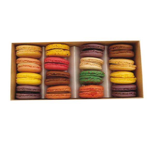 Boîte macarons avec couvercle fenêtre séparé