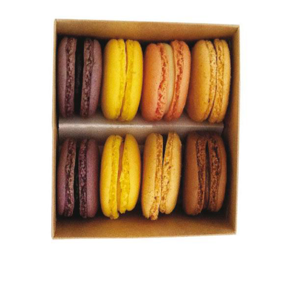 Boîte macarons avec couvercle fenêtre séparé